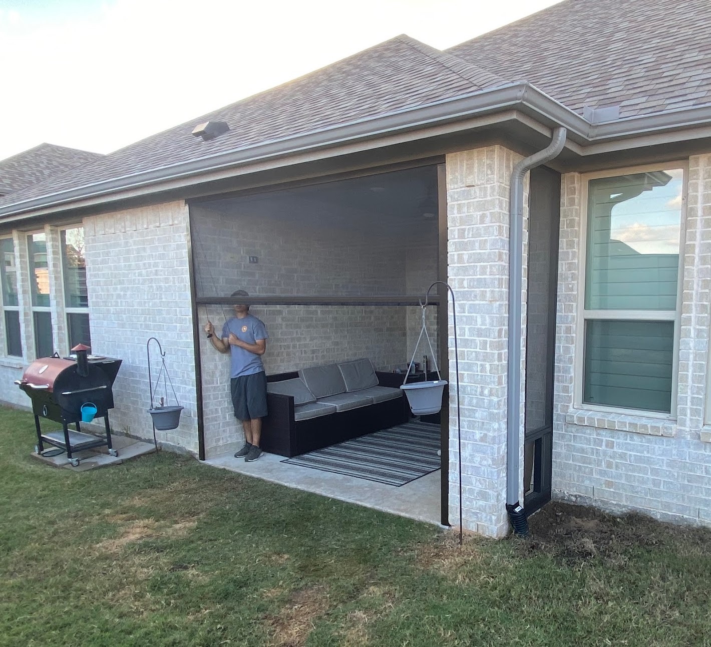 Motorized-porch-screens-aubrey-tx (2) - Double T Screened Patios