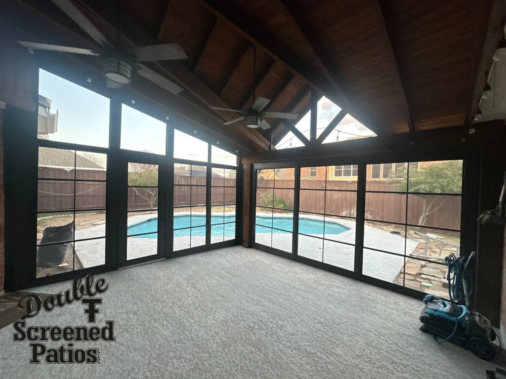 3-Season Sunroom With Vinyl Windows In Murphy TX | Porch Enclosure ...